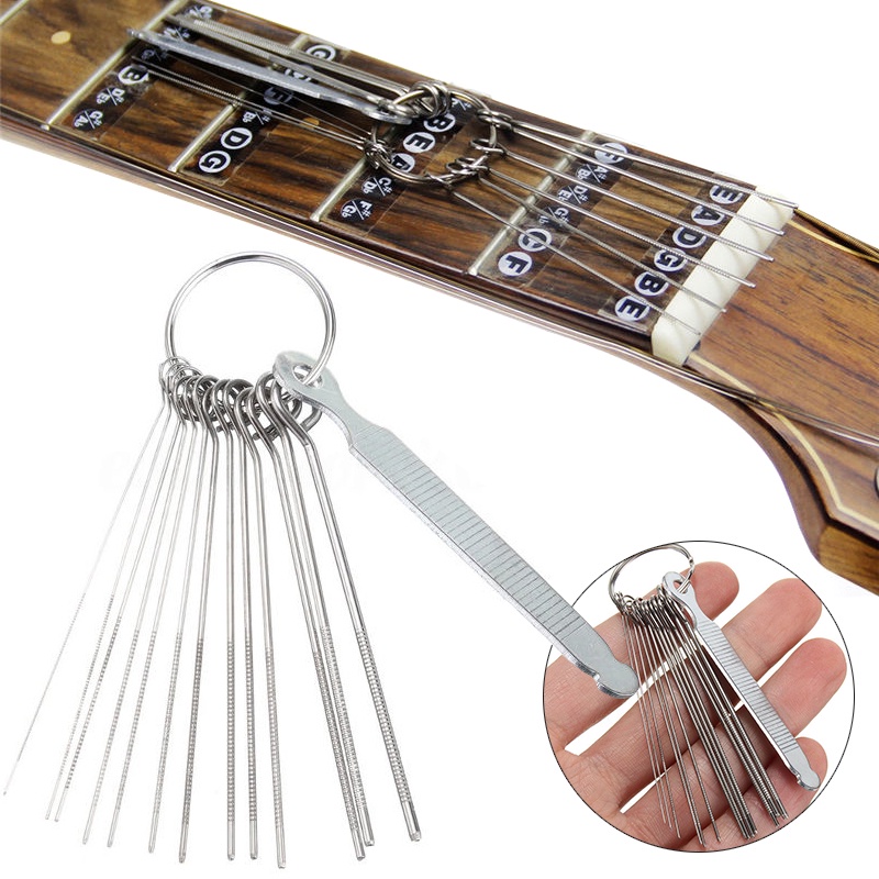 Kit De Lima De Ranhuras De Porcas De Guitarra 14pcs Jogo Serra De ...