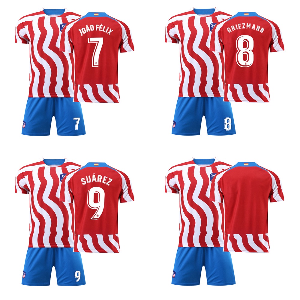 22 23 Nova temporada A-Madrid Home Jersey Set Joao Felix Suarez Jersey ...