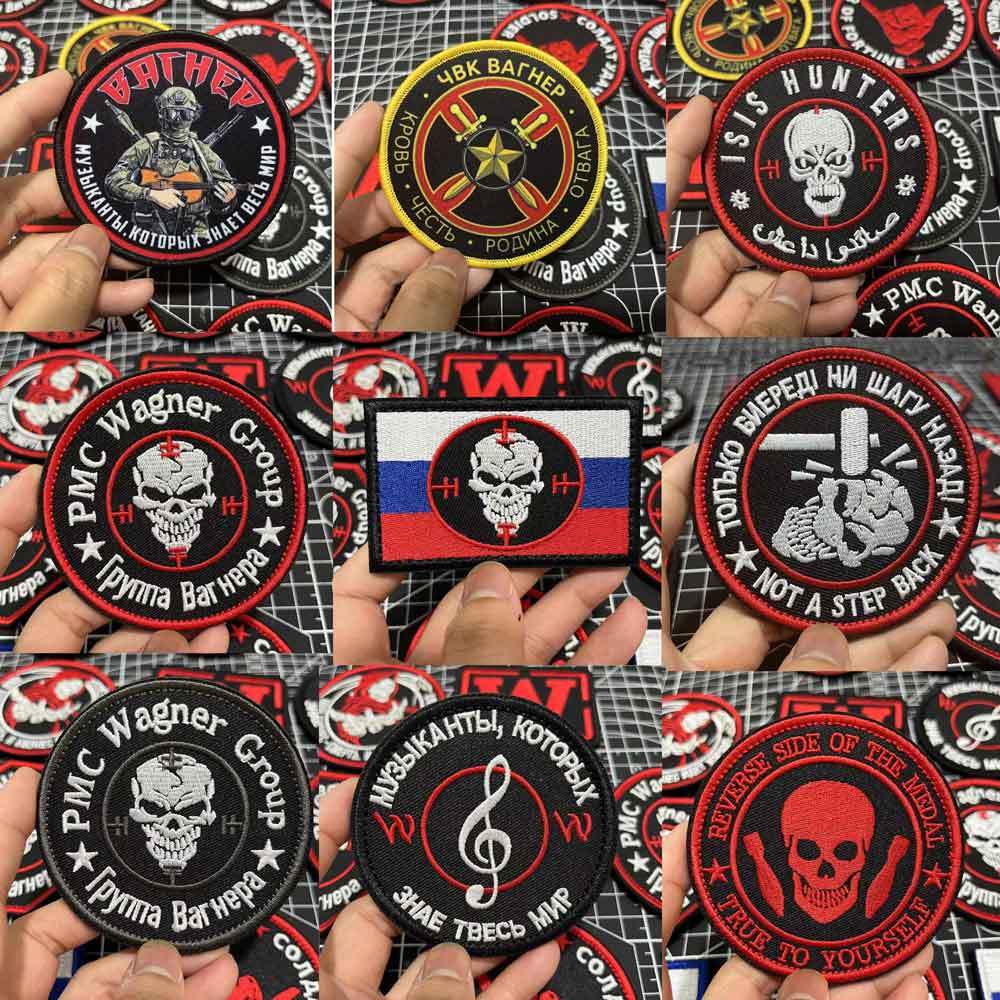 Rússia PMC Grupo Vargina PMC Mercenários Skull Logo Bordados com o ...